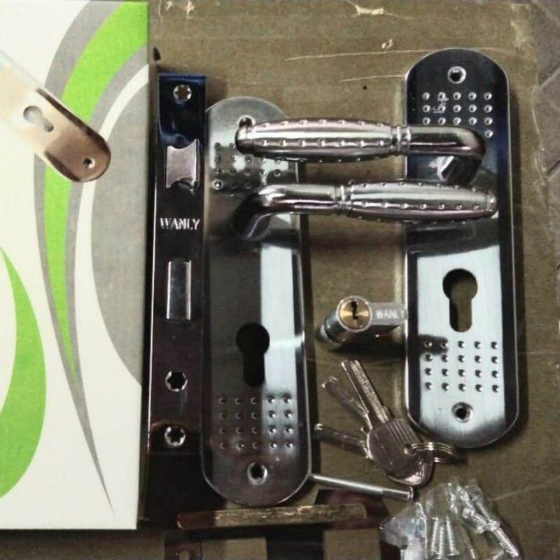 Kunci Pintu Besar Per Set Wanly Komplit / Slot Pintu Besar | Lazada ...