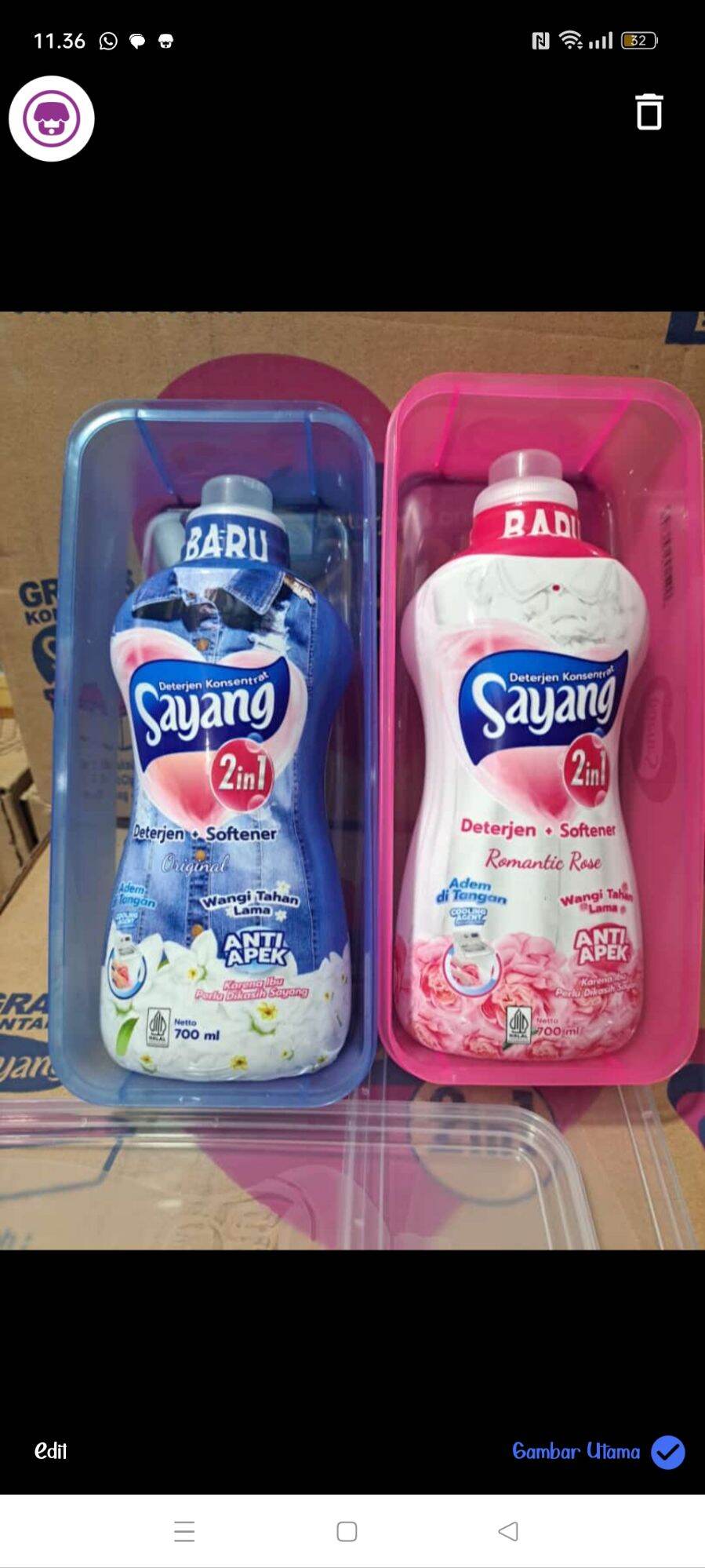 SAYANG DETERGENT CAIR REFIIL 1.6KG 750ML / BOTOL 700ML / RENTENG FREE ...