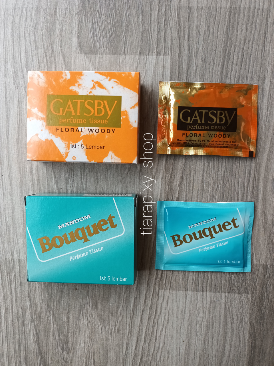 GATSBY - MANDOM Perfume Tissue (1 pak isi 5 lbr) minimal order 2 pak ...