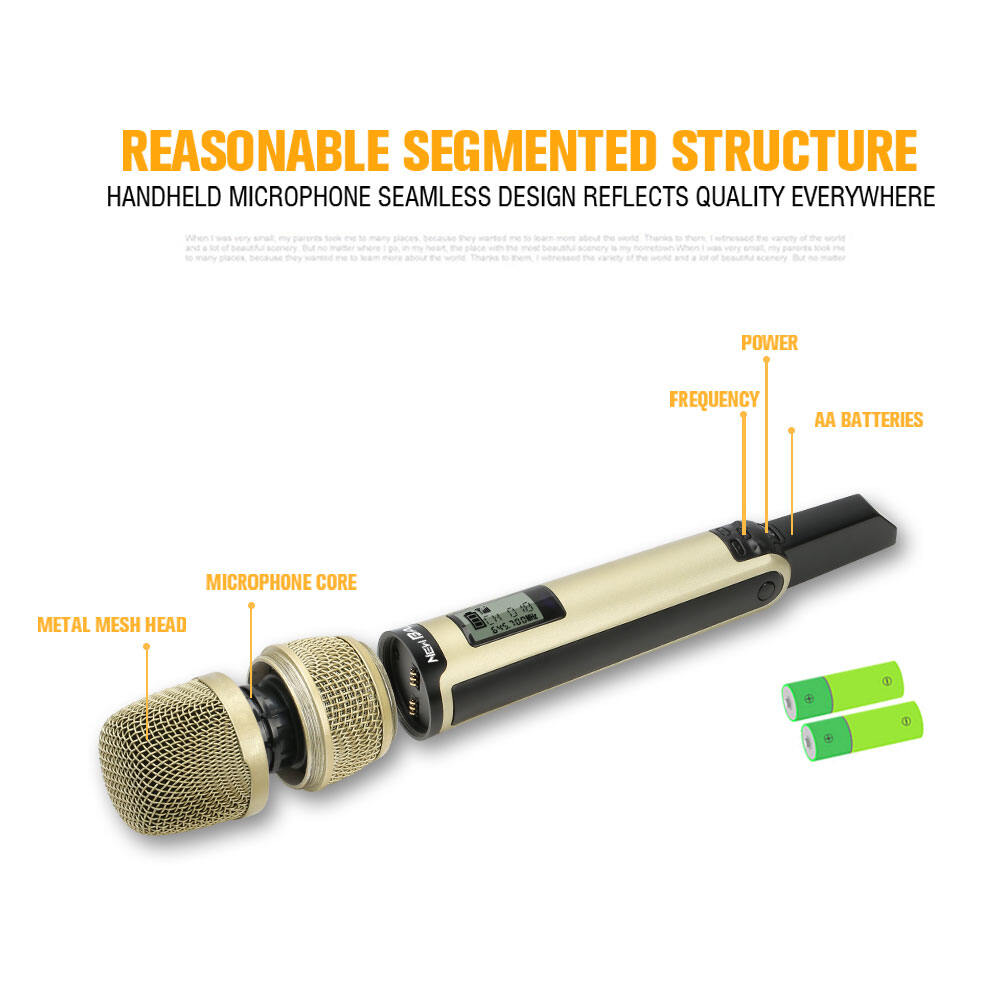 COD NEW BAXS SKM9000 1 para sa 2 Wireless Microphone 2 Handheld Microphone True Diversity UHF ...