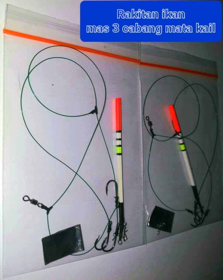 Rakitan mancing ikan mas kail mas galatama mas rangkaian | Lazada Indonesia