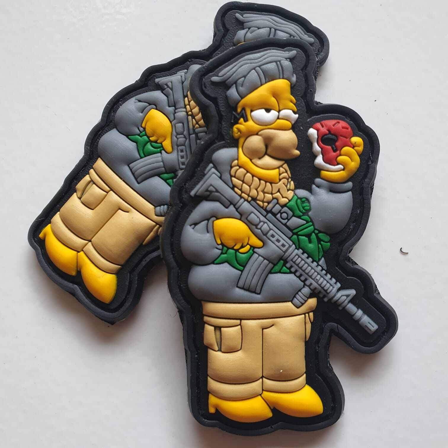 patch rubber pvc logo the simpsons sniper army 3D timbul/tempelan ...