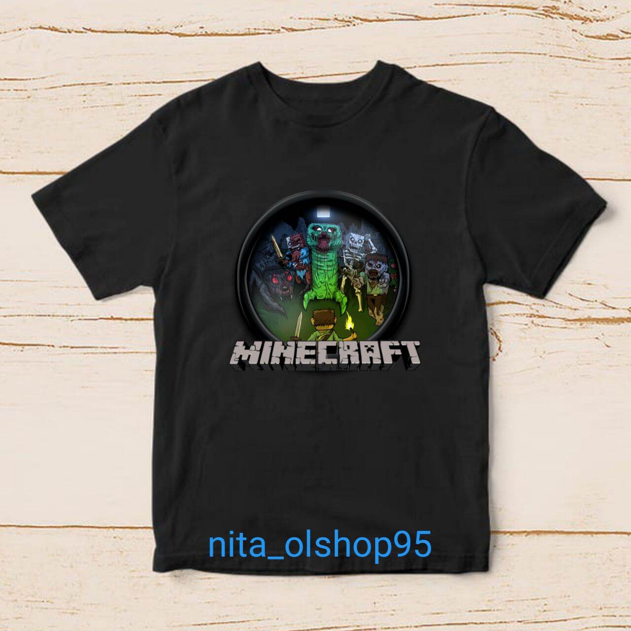 baju minicraft kaos gambar zombie | Lazada Indonesia