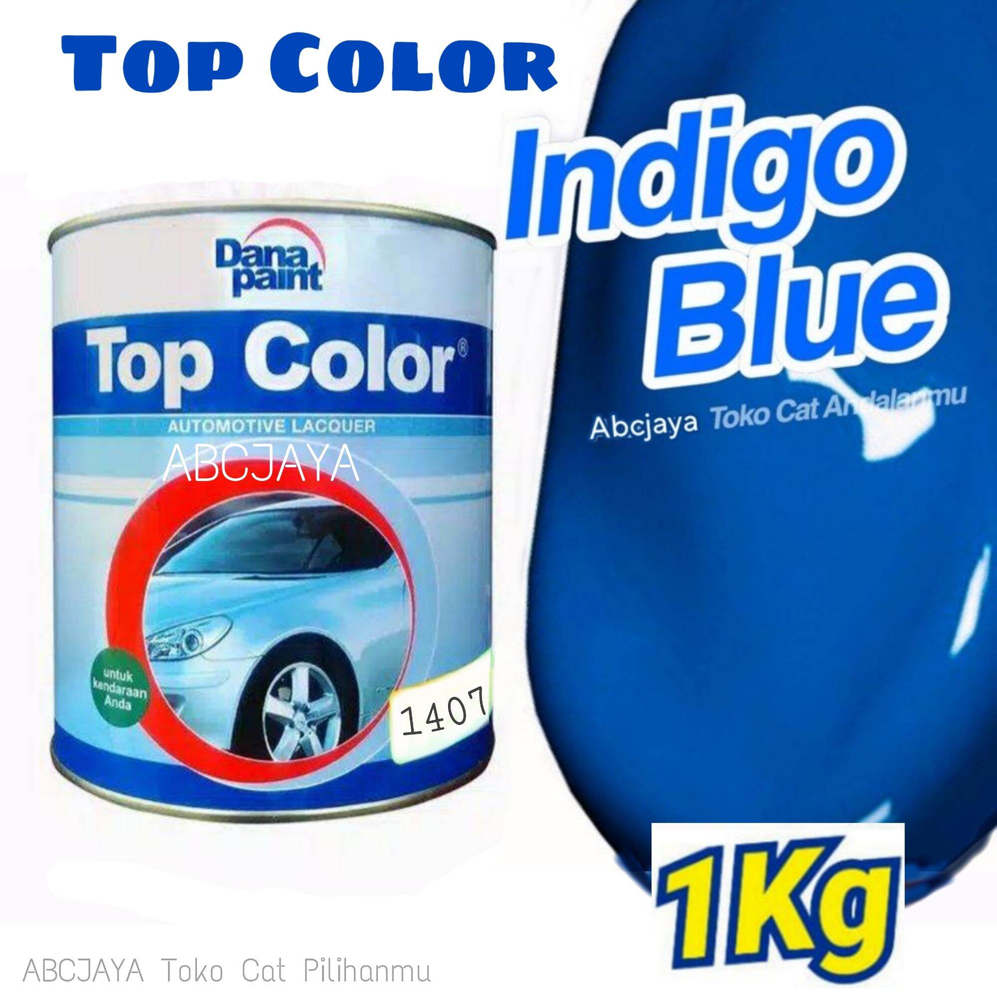 (JAWA-BALI) Cat Danapaint Top Color 1407 Indigo Blue 1Kg Biru Muda ...