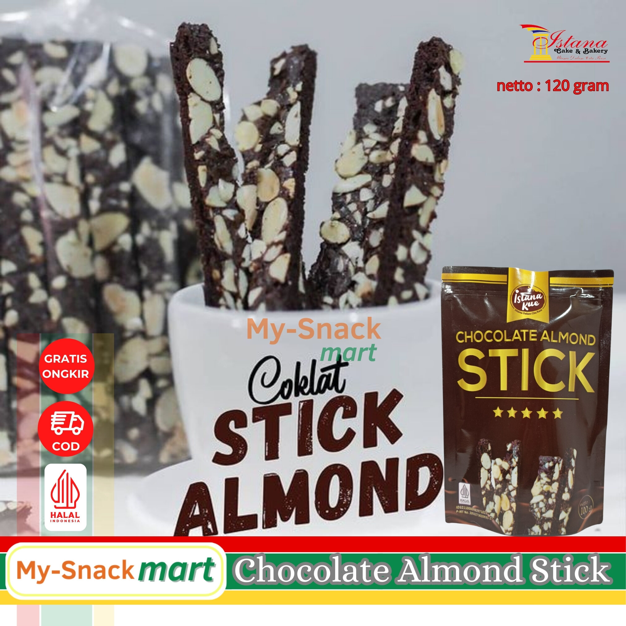 Kue Stick Chocolate Almond Camilan Coklat dan Kacang Almond | Lazada ...