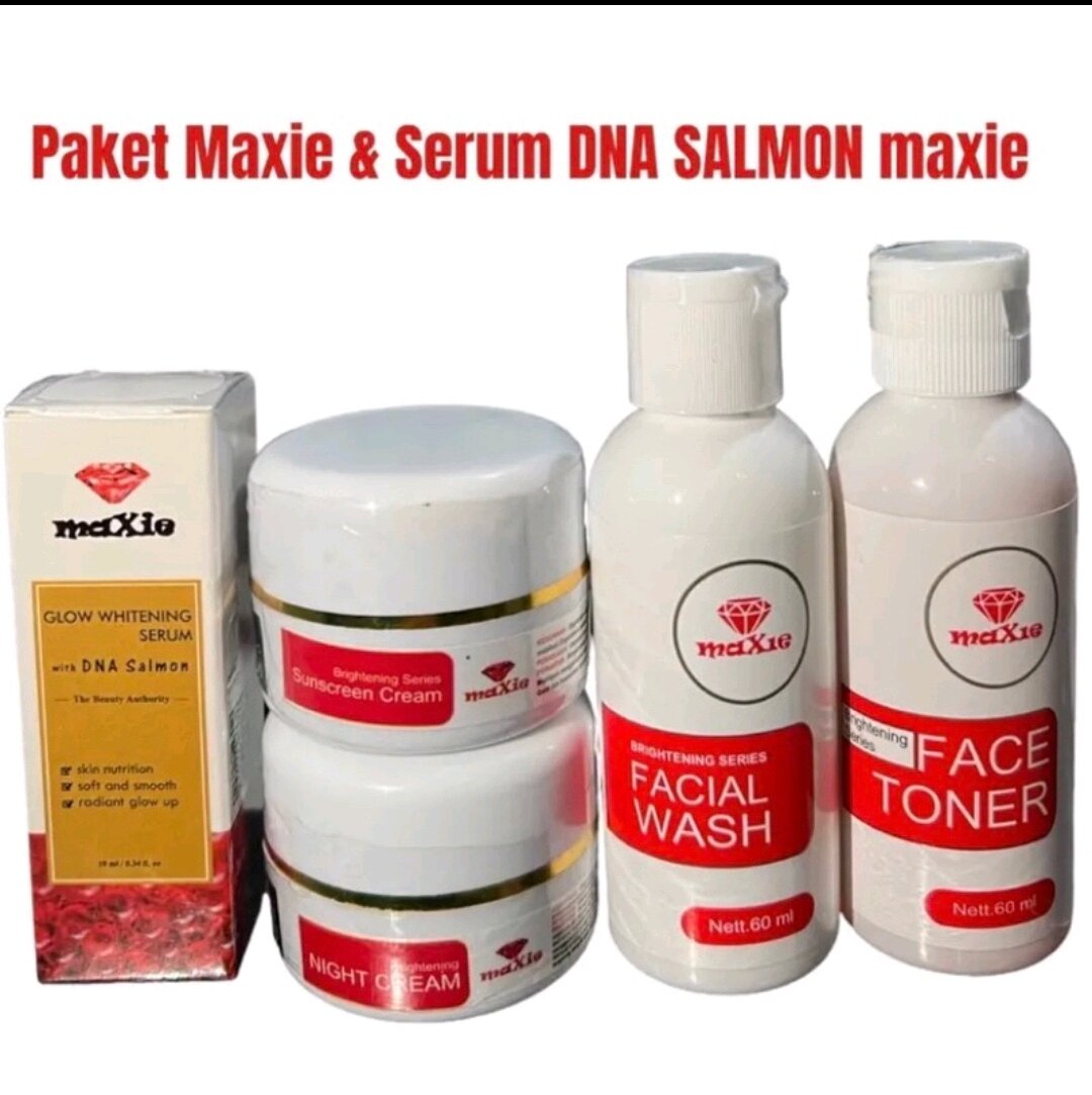 Cream Maxie Glow + Serum DNA Salmon Komplit 1 Paket Original | Lazada Indonesia