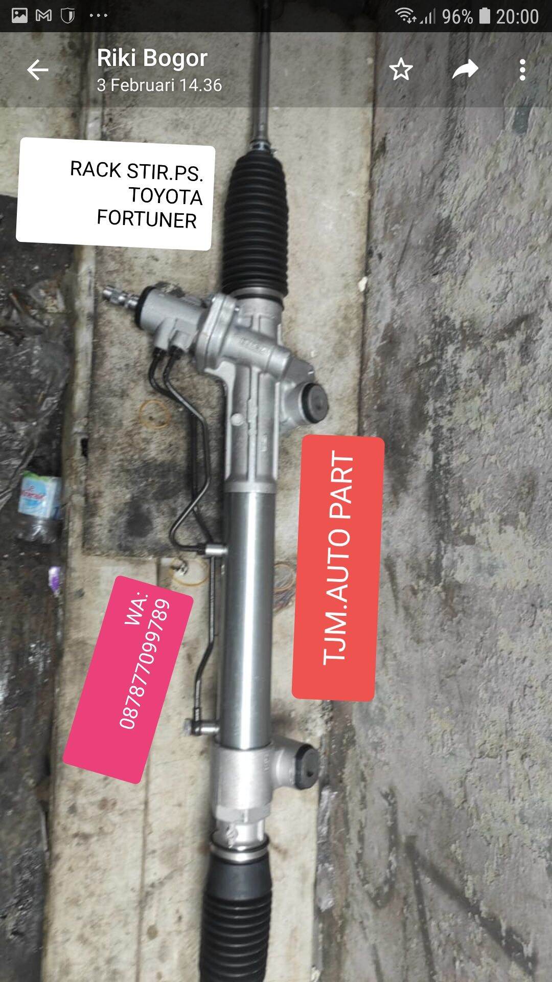 Rack Steering Atau. Bak Steer Stir Pawer. Toyota Fortuner Old 2005 ...