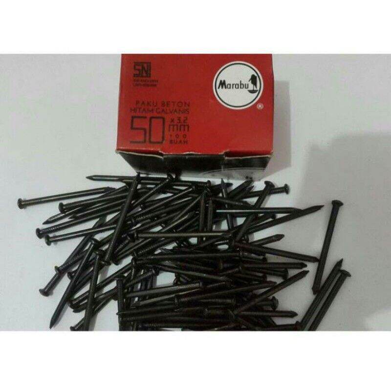 Paku Beton Hitam Marabu isi 100Pcs ORIGINAL‼️ / Paku Tembok Paku ...