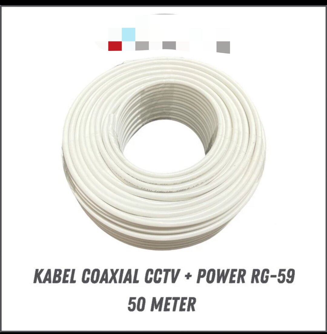 Kabel CCTV RG-59 + Power harga per meter Warna Putih | Lazada Indonesia