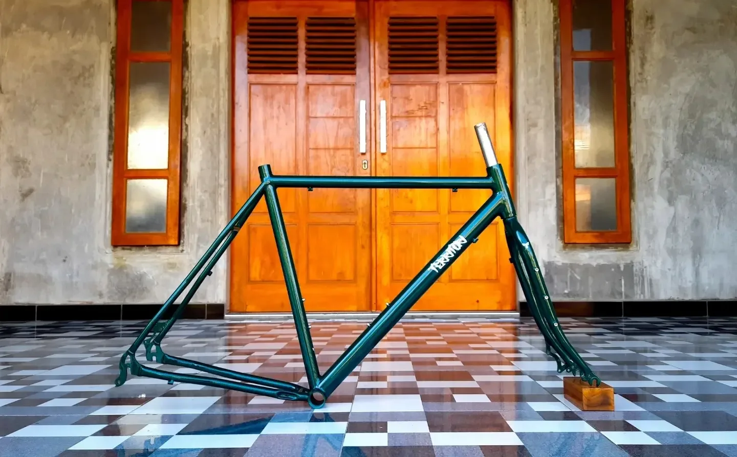 frameset / frame dan fork sepeda gravel, touring, roadbike local 700c x ...