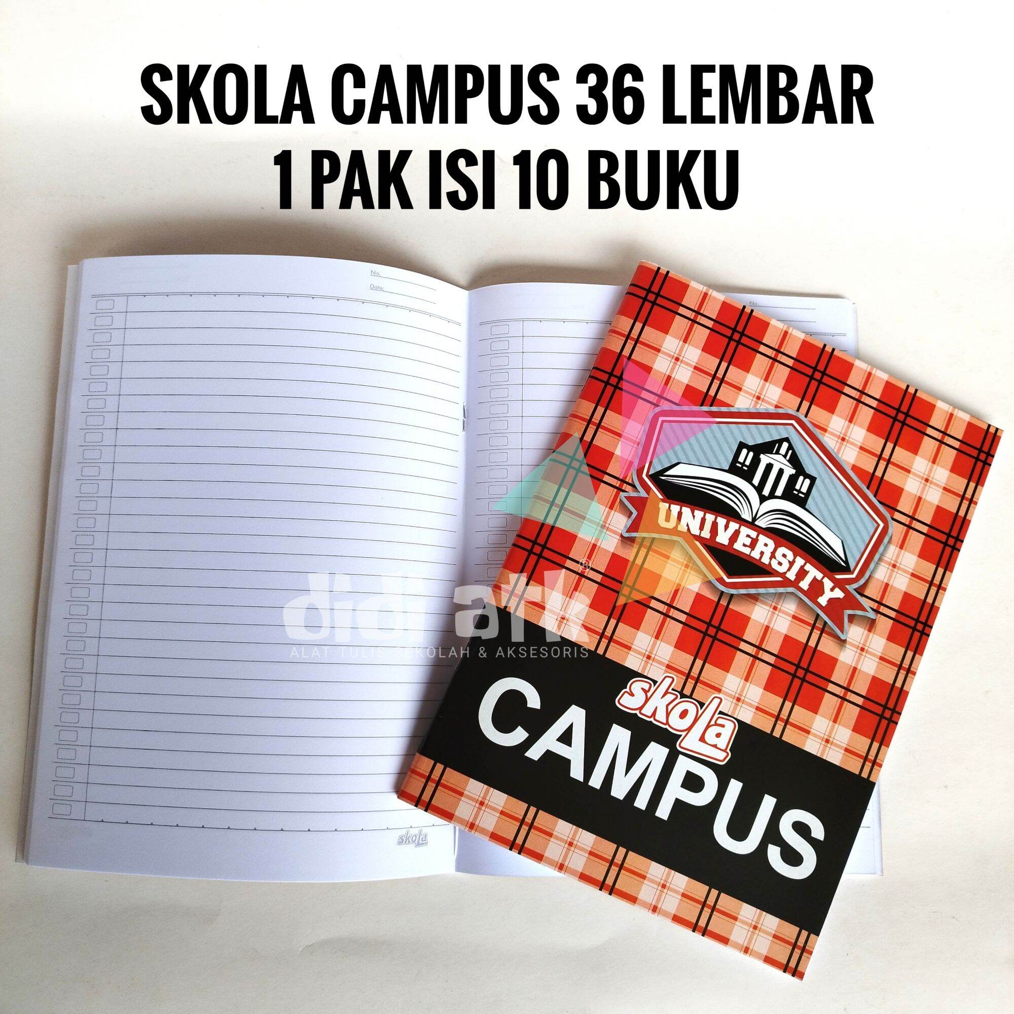 Buku Tulis Boxy Skola Campus 50 Lembar 1 Pak Isi 10 Buku | Lazada Indonesia