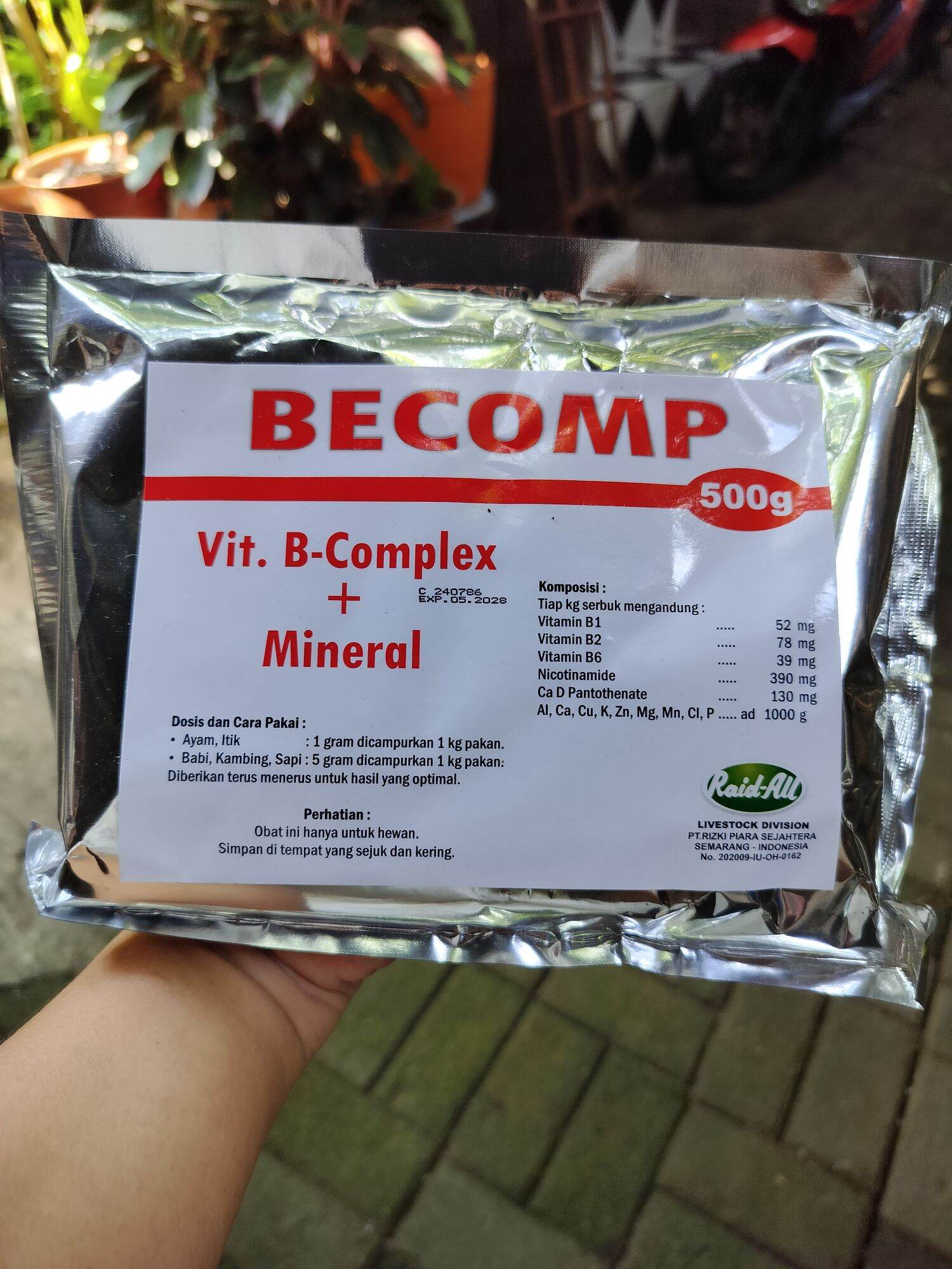 BECOMP BUBUK Kemasan 500 GRAM By Raid All VITAMIN B KOMPLEKS & MINERAL ...