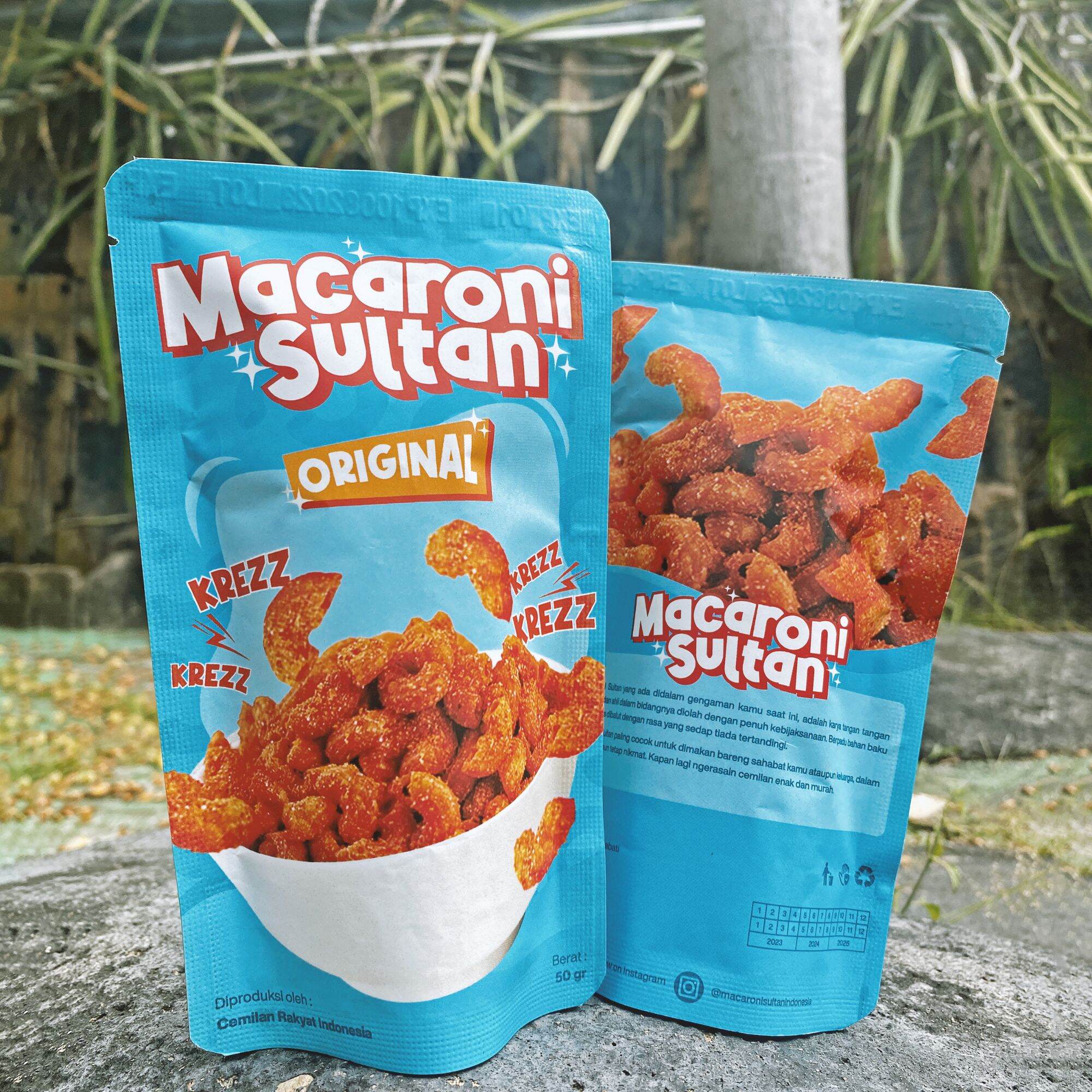 Camilan MACSUL (MACARONI SULTAN) Jajanan Pedas Gurih Asin CEKELIN ...