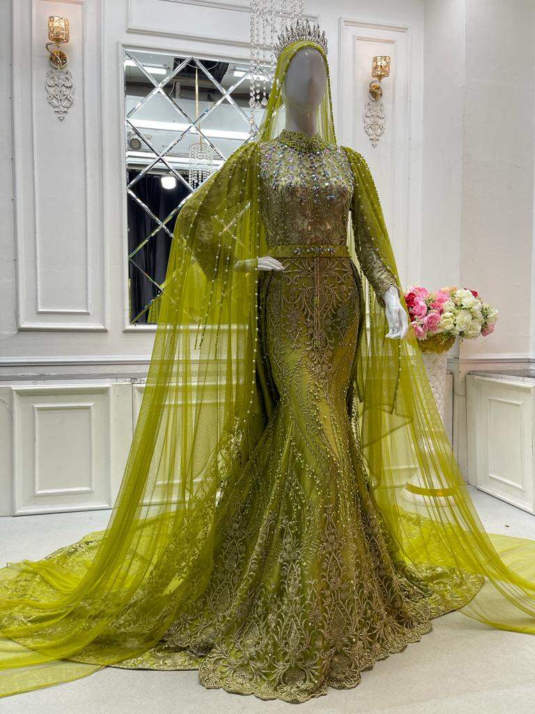 RK GAUN PENGANTIN DUYUNG EKOR PANJANG / GAUN PENGANTIN FULL PAYET ...