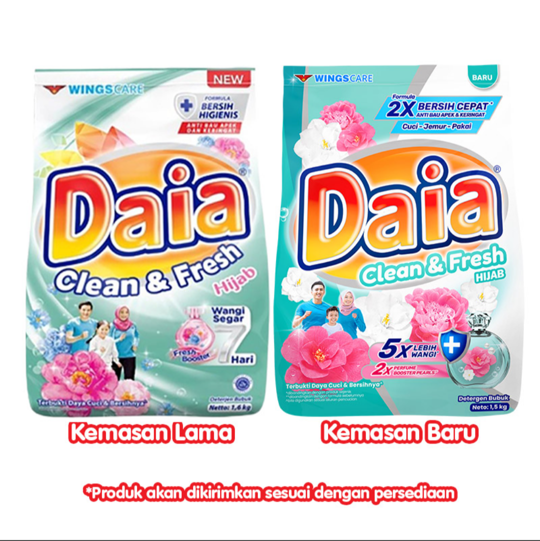 Daia Deterjen bubuk Clean & Fresh Hijab 1.5 kg | Lazada Indonesia