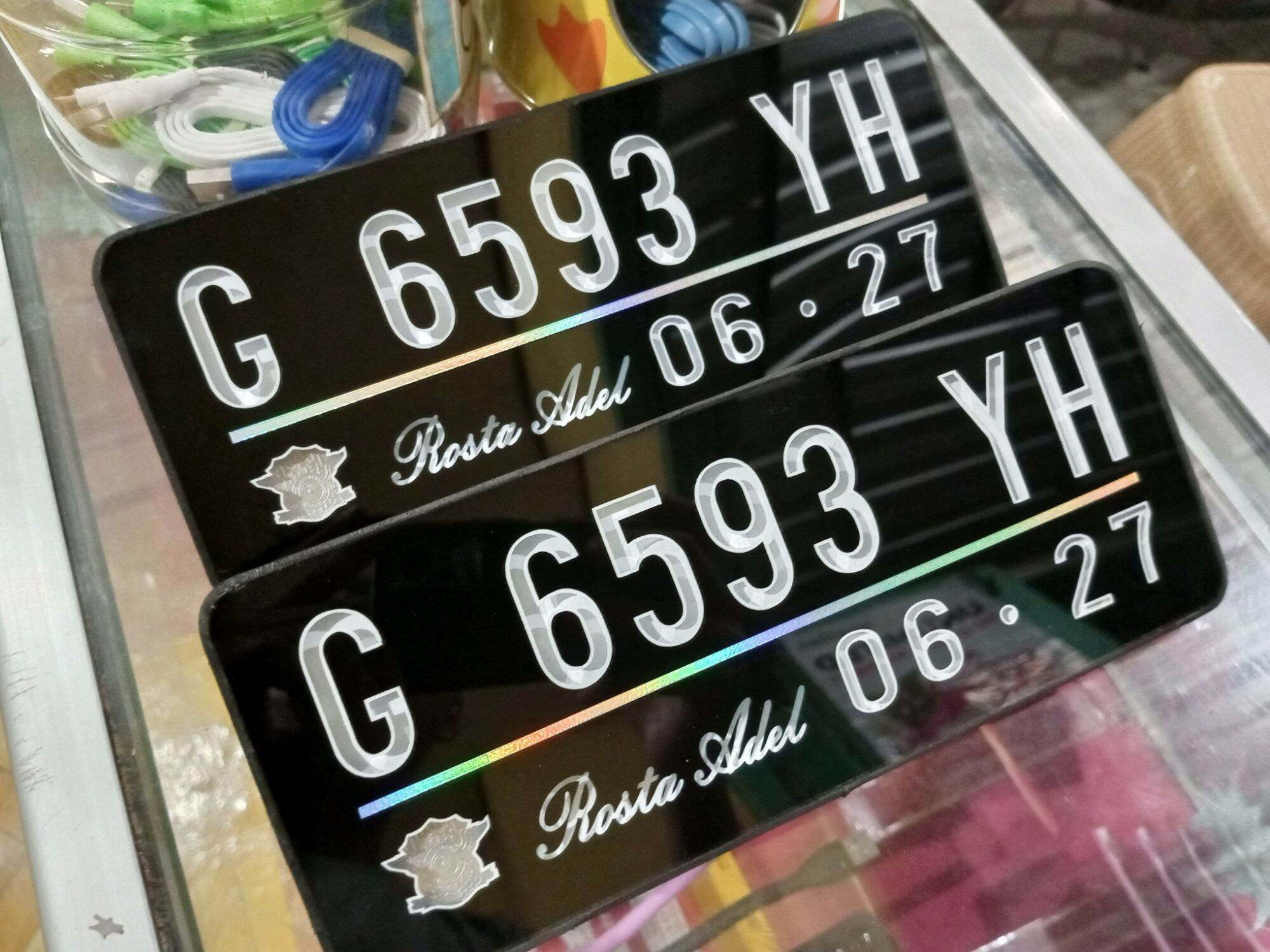 Plat Akrilik font standar Lis hologram | Lazada Indonesia