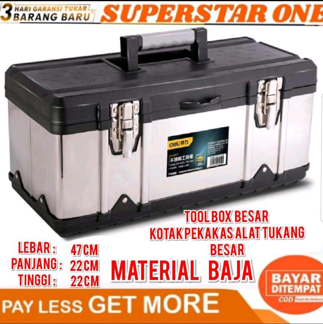 kotak pekakas alat tukang tool box besar toolbox deli besar | Lazada Indonesia