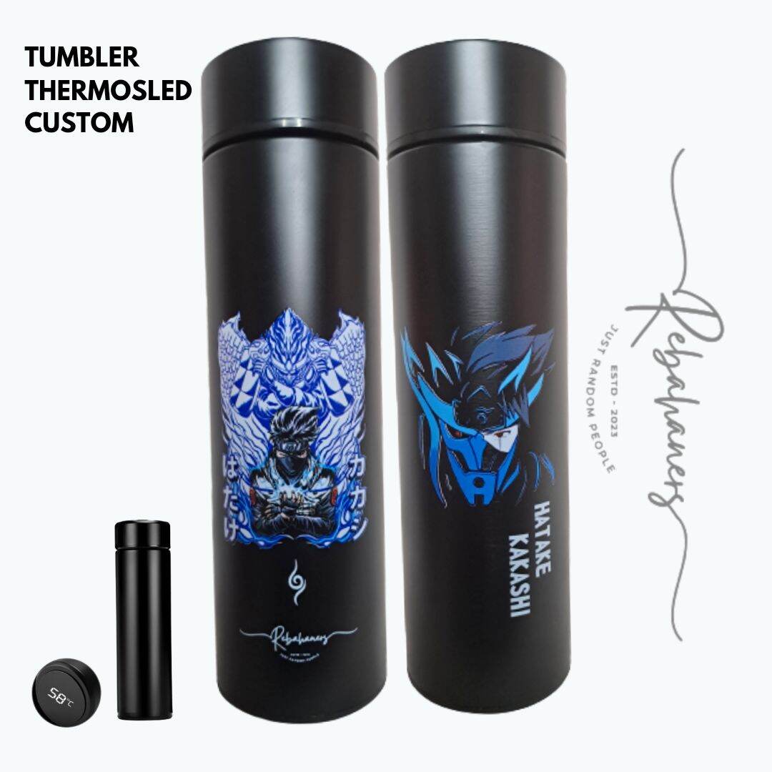 Smart Led Tumbler Thermos hitam polos | custom Hatake Kakashi Susanoo ...