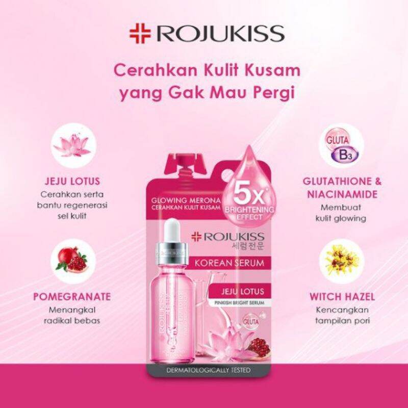 Promo Rojukiss Jeju Lotus Pinkish Bright Serum 8ml Diskon 25% di Seller ...