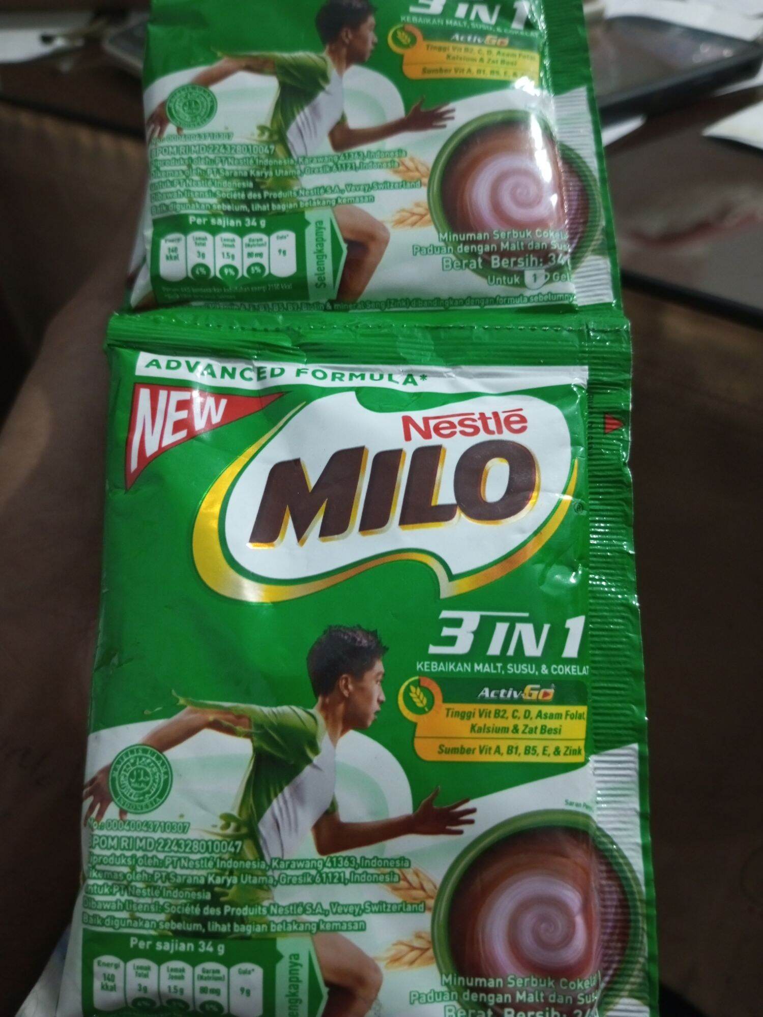 Milo 3 In 1 ActiveGo Rentengan Isi 10 Sachet | Lazada Indonesia