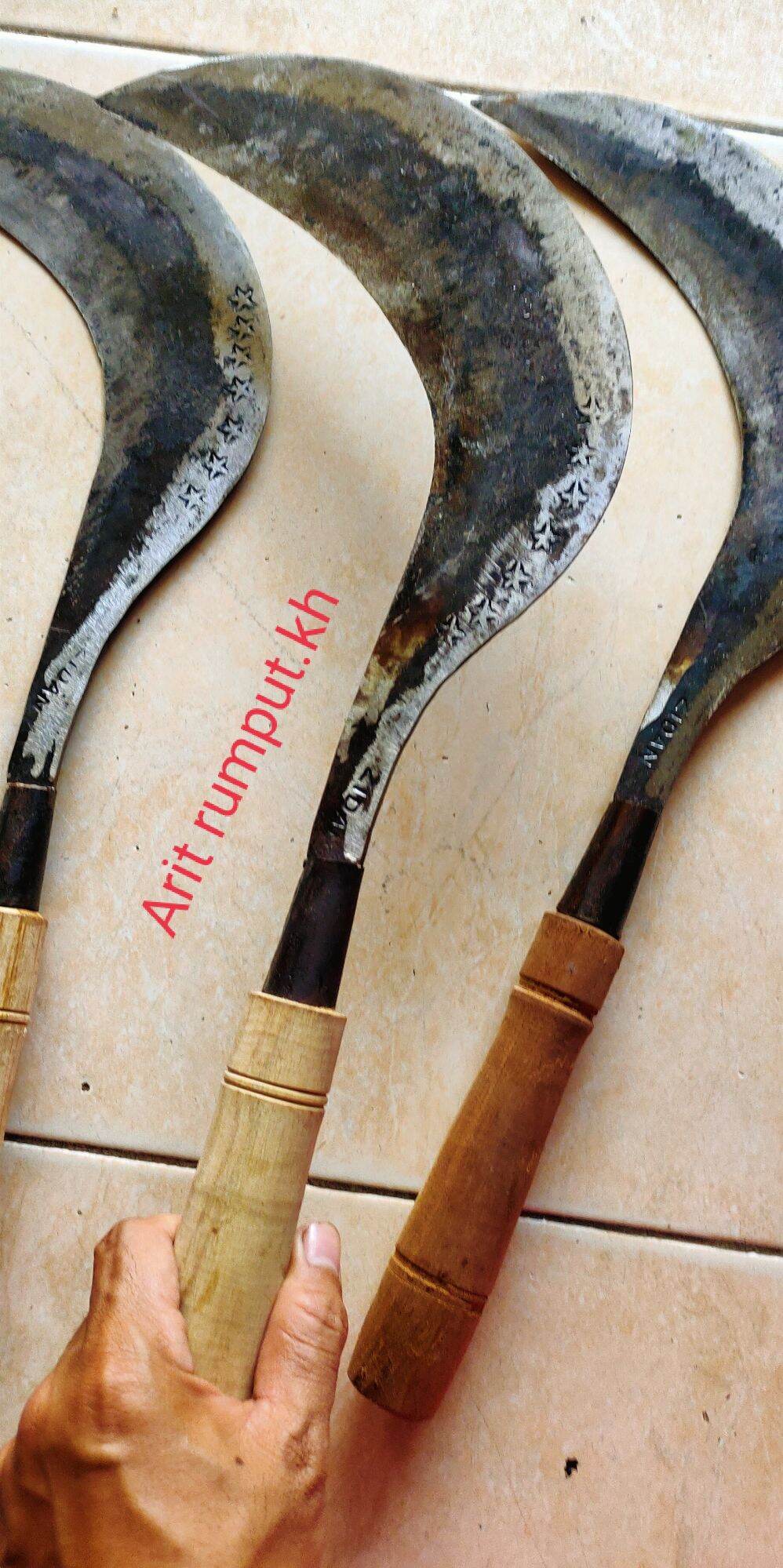 Arit rumput bintang lima,,sangat tajam,bahan waja asli,,panjang 46cm dan lebar 6,5cm | Lazada ...