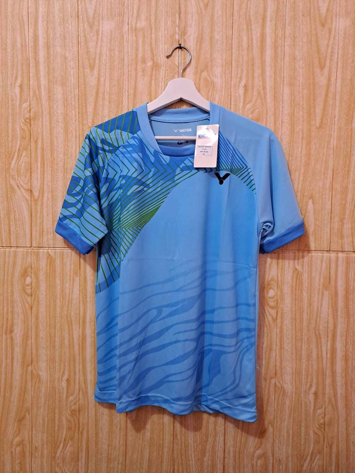 Kaos Badminton Victor Biru bahan lokal | Lazada Indonesia