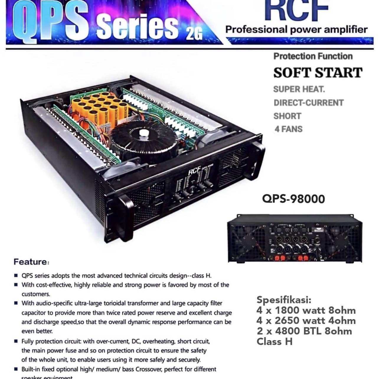 POWER AMPLIFIER RCF QPS98000/QPS 98000 4 CHANNEL | Lazada Indonesia