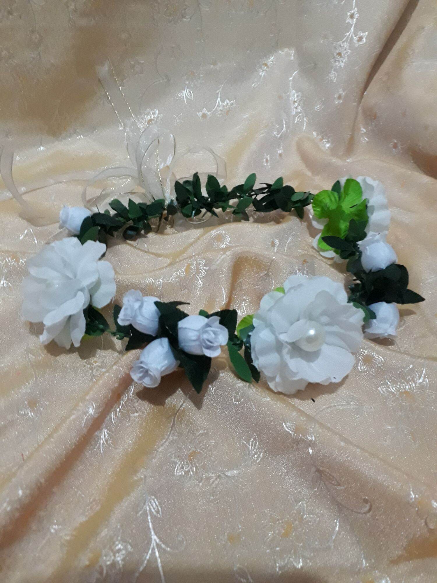 FLOWER CROWN ANAK DAN DEWASA//HIASAN RAMBUT HIJAB//BANDO BUNGA LINGKAR ...