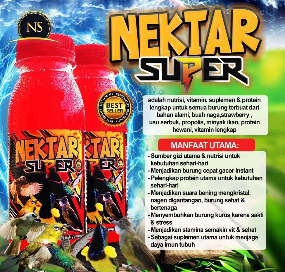 SUPER NEKTAR NUTRISI SUPLEMEN VITAMIN UNTUK BURUNG PEMAKAN BUAH DAN ...