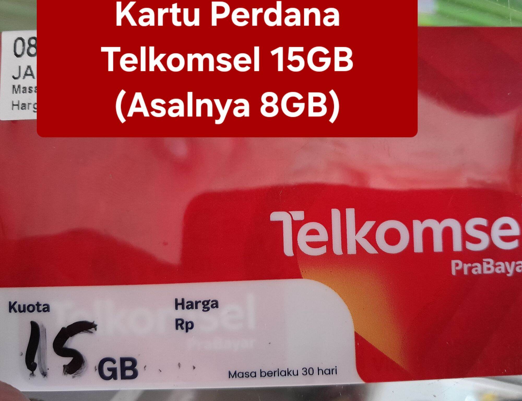 Kartu Perdana Telkomsel Internet Max 15GB (Asalnya 8GB) || SP Telkomsel ...