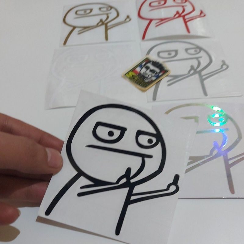 STICKER STIKER MIDDLE FINGER STIKER KARTOON LUCU UNIK MOBIL MOTOR ...