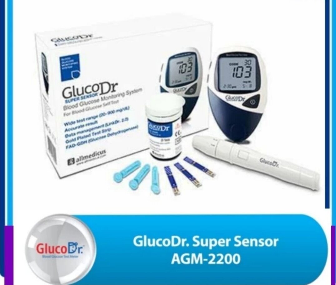Alat glucoDr Super Sensor AGM-2200 - Alat cek gula darah Terbaik ...