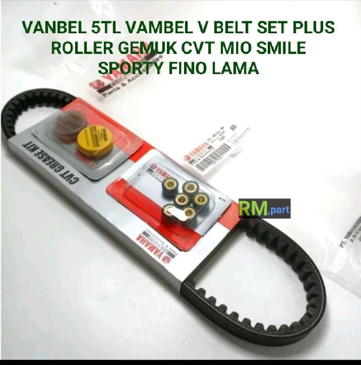 vanbel 5tl set plus roller gemuk cvt Mio smile sporty Fino carbu ...
