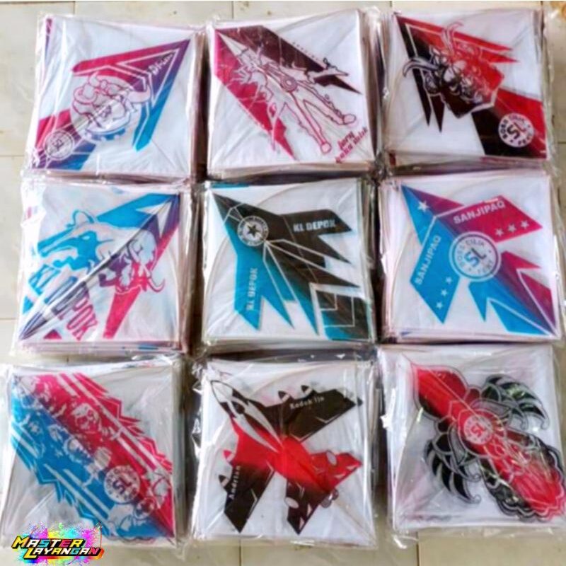 PROMO!! layangan sukhoi Isi 50pcs - layangan sukhoi standar - motif ...