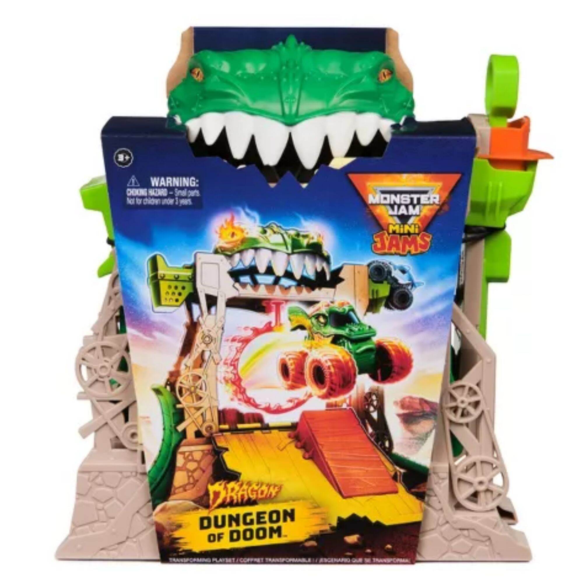 Hot wheels monster jam mini jams dragon dungeon of doom playset ...