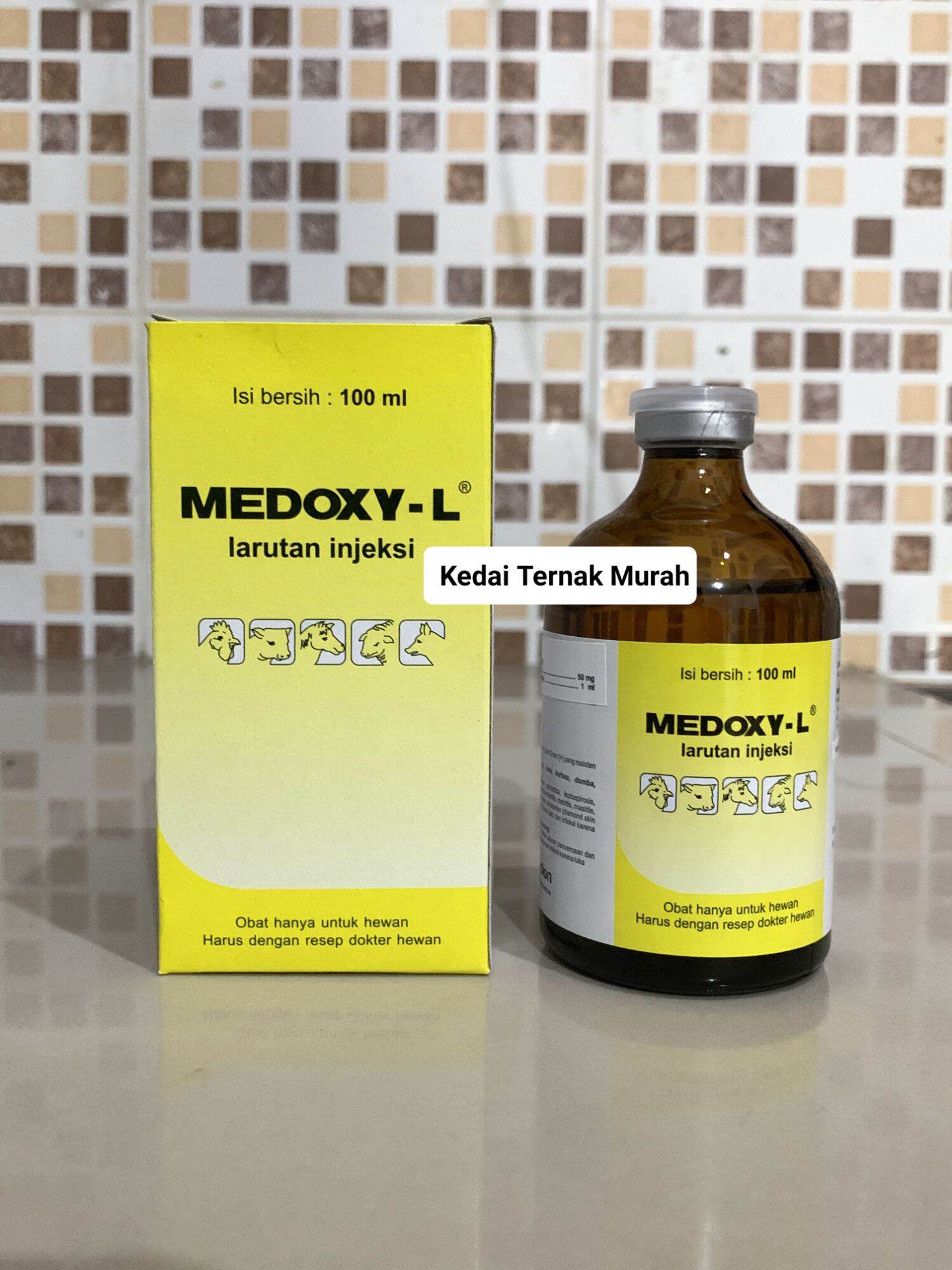 Medoxy L 100ml Obat Antibiotik Injeksi Hewan Ternak Sapi Kambing Domba ...