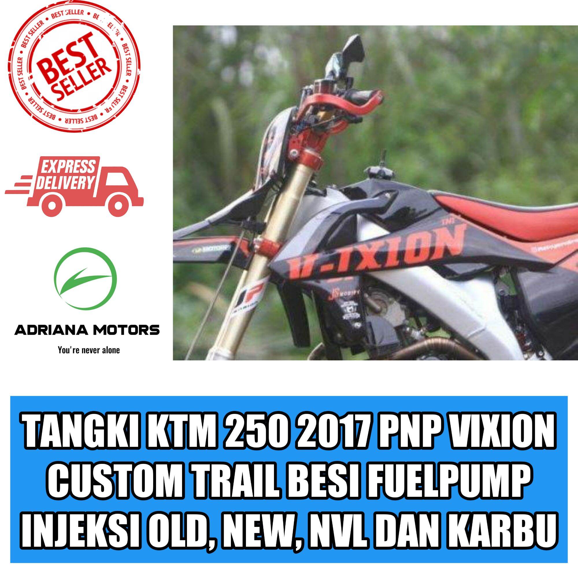TANGKI CUSTOM BAHAN BESI MODEL KTM 250 2017 PNP VIXION SUPERMOTO ...