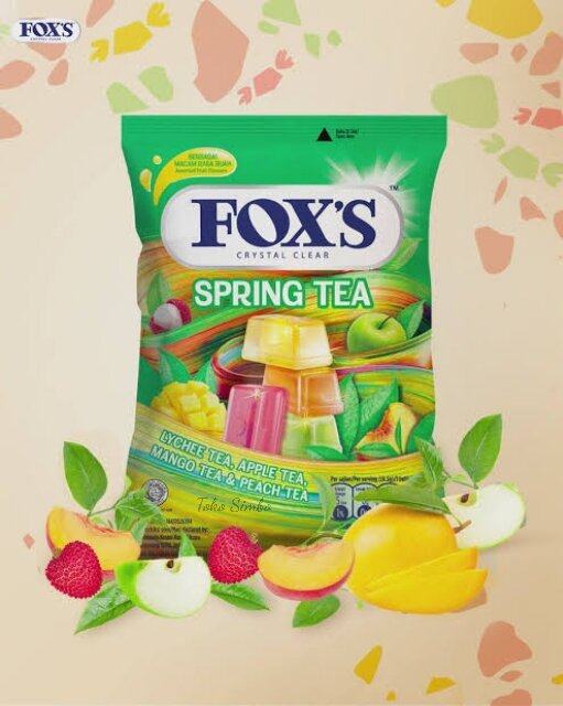 Permen Fox's Fox Spring tea oval candy foxs 125 gram isi 50 butir ...