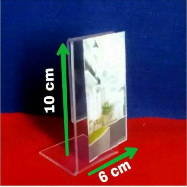 Akrilik Display Tentcard No meja Uk. 10x6Cm, Model Portrait Tipe L ...