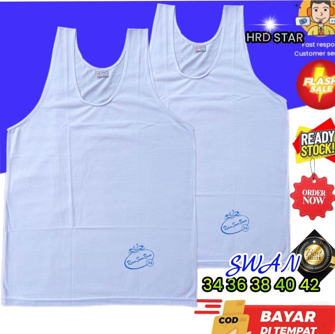 Kaos dalam pria SWAN Kaos kutang pria Premium Singlet Pria SWAN ...