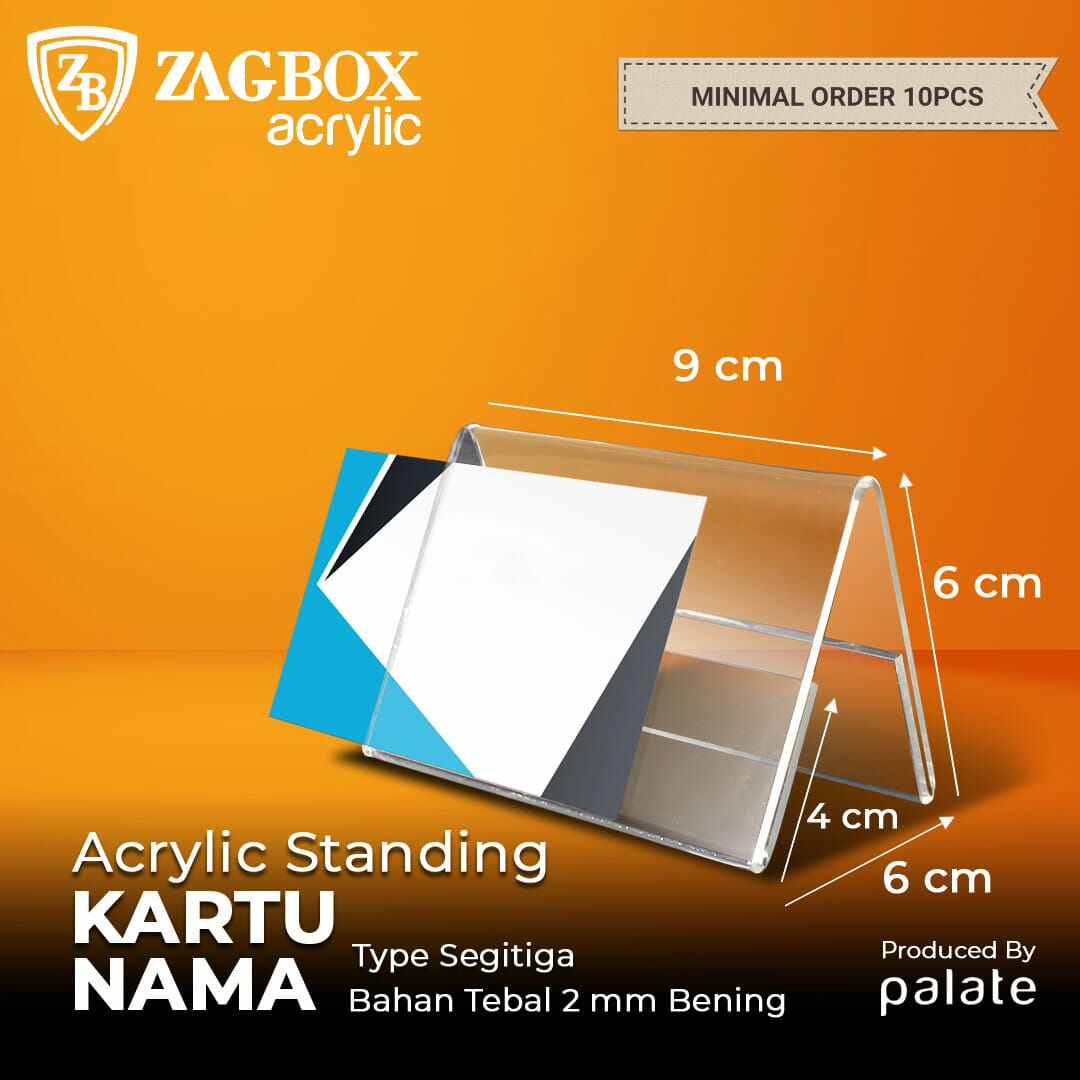 Acrylic Label Display - Akrilik Kartu Nama Segitiga landscape -Akrilik ...
