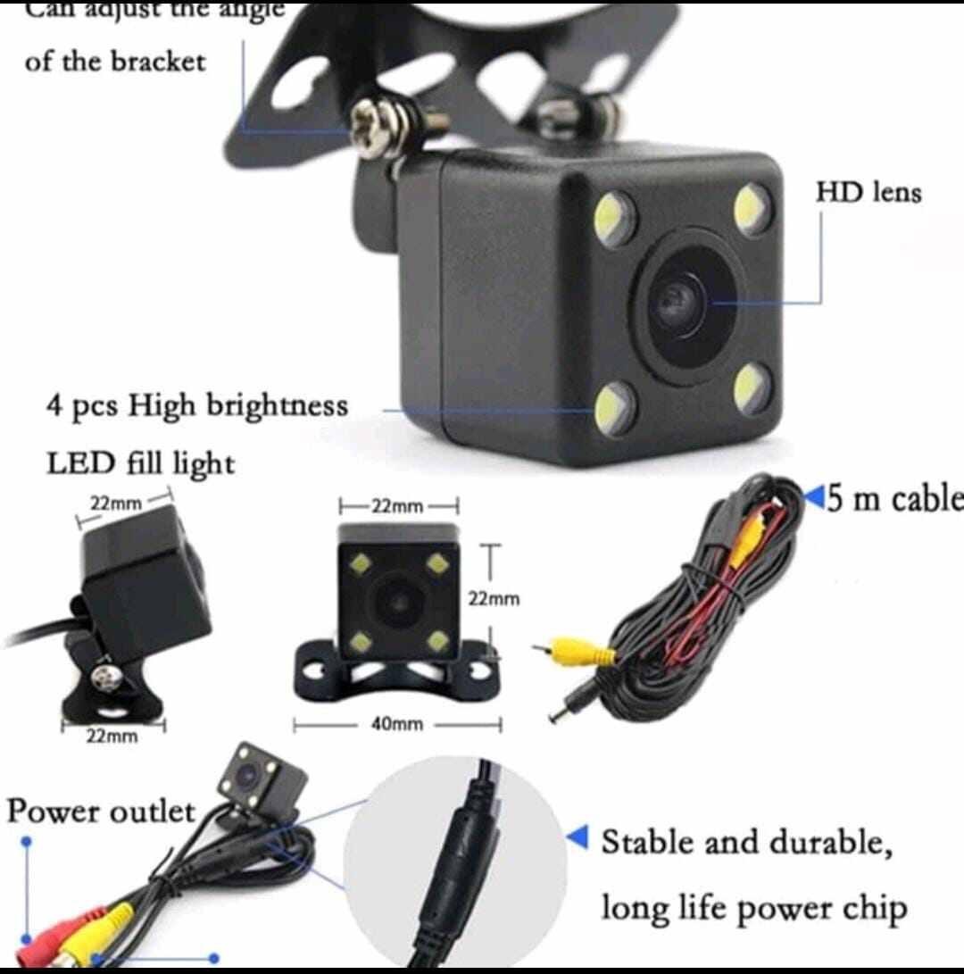 KAMERA PARKIR MUNDUR CAMERA MOBIL UNIVERSAL KOTAK LED CCD | Lazada ...