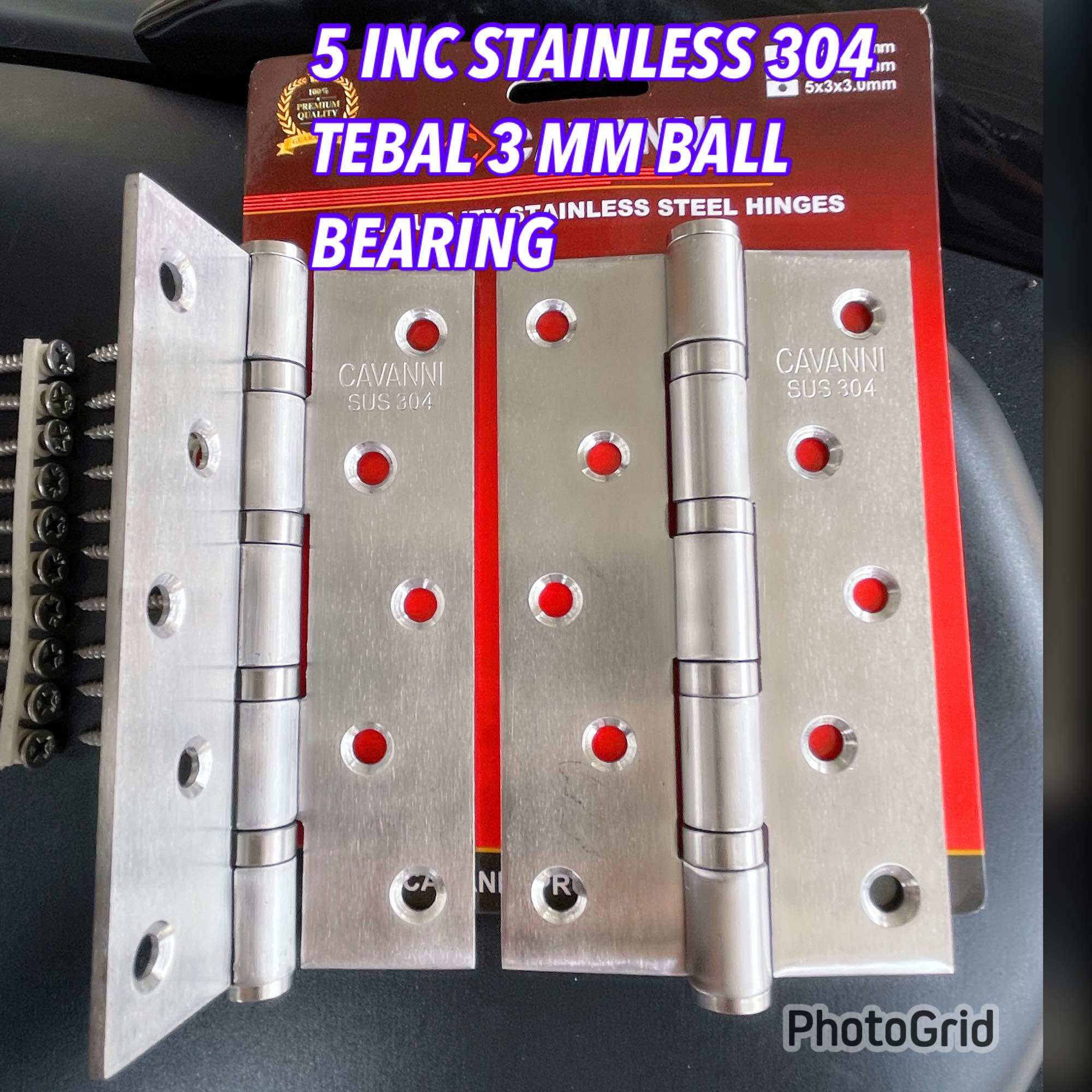 Engsel 5 inc tebal stainless sus 304 anti karat engsel pintu stainless ...