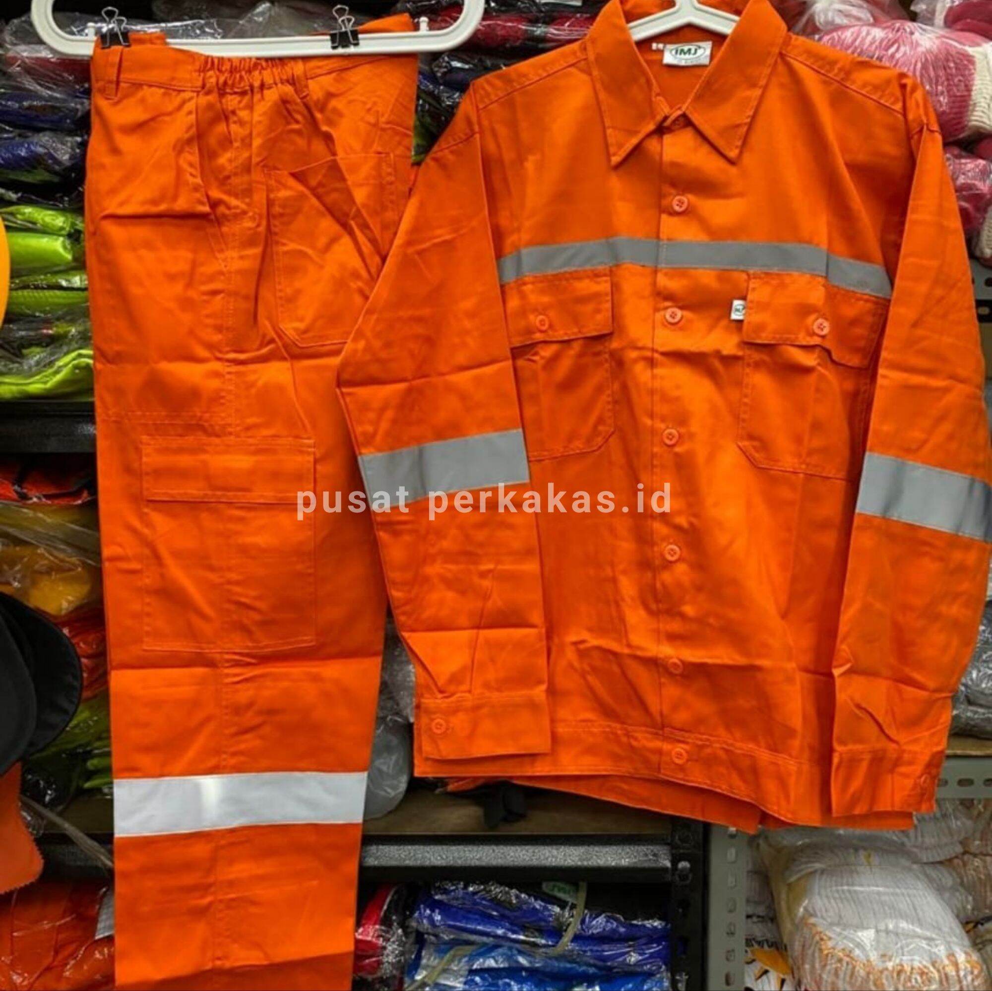 Wearpack Safety IMJ Original Berkualitas Warna Orange \ Setelan Baju ...