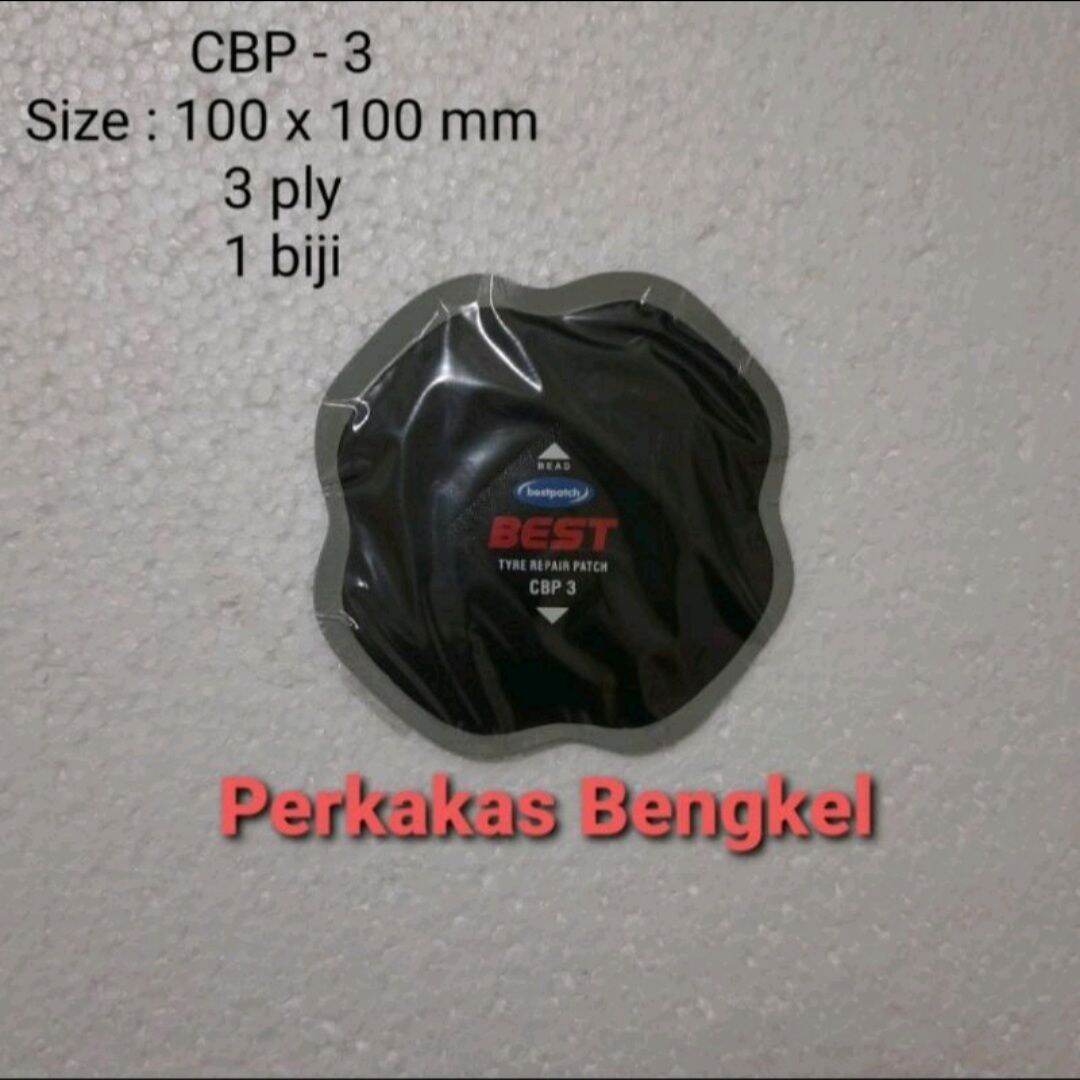 CBP 3 bestpatch karet tambal tip top ban radial ukuran 100 x 100mm 3 ply 1 biji | Lazada Indonesia