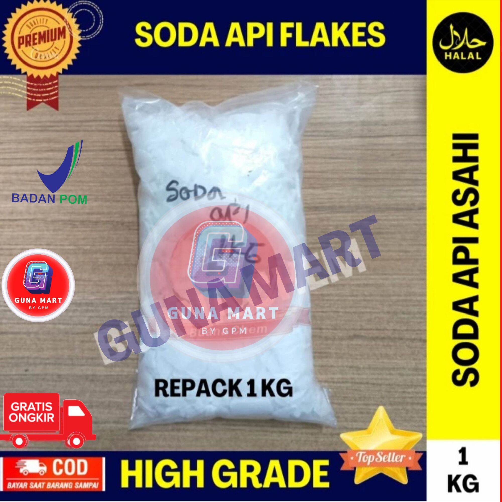 soda api 1kg/ caustic soda flakes /naOH | Lazada Indonesia