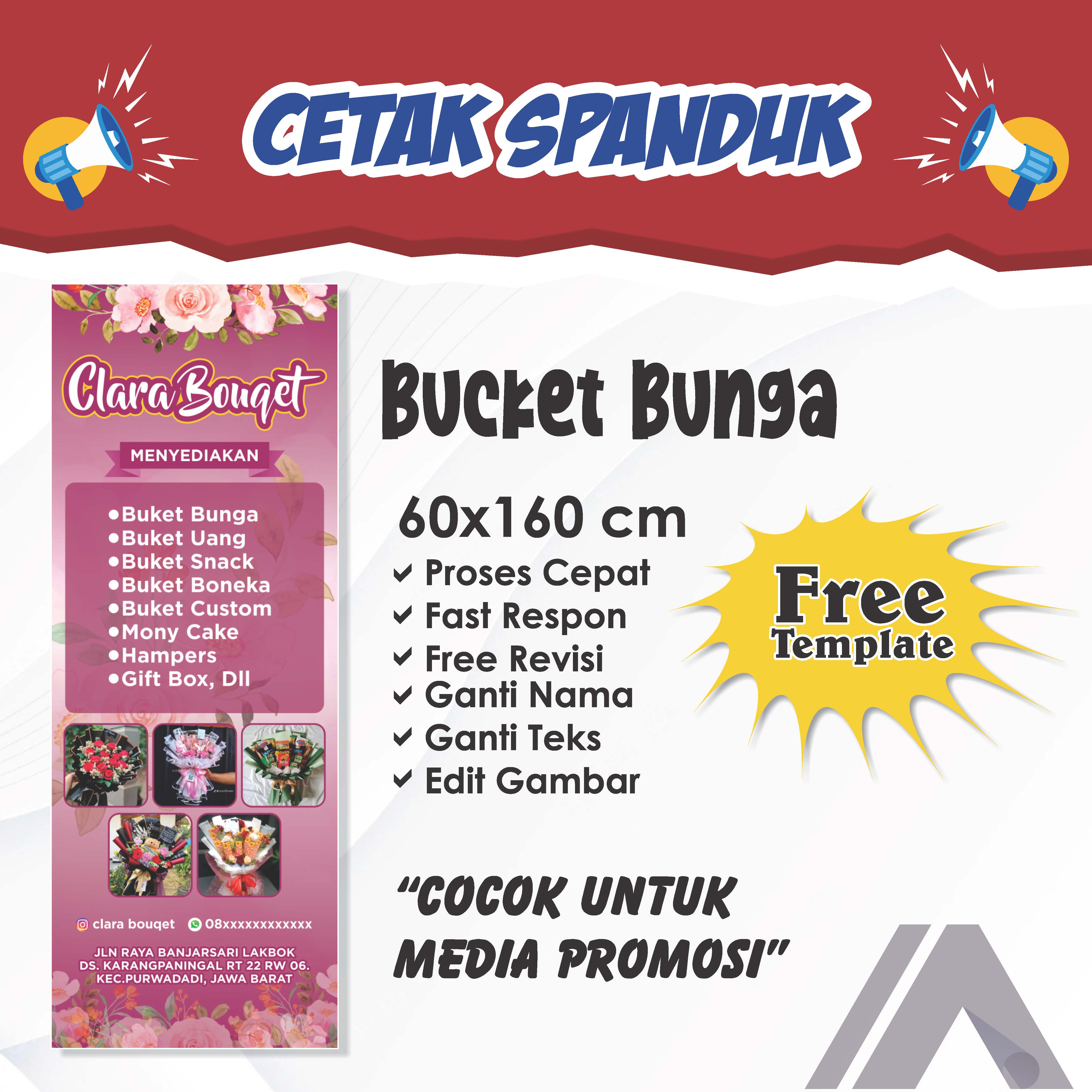 Banner Spanduk BUCKET BUNGA. 160X60 | Lazada Indonesia
