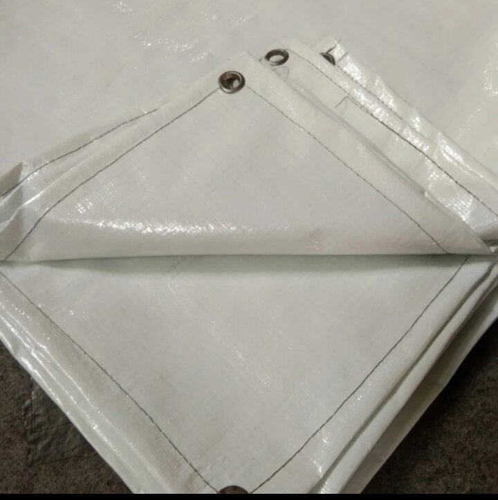 terpal a5 putih ukuran 2x2 siap pakai 2mtr x 2mtr/ lengkap dengan ring ...