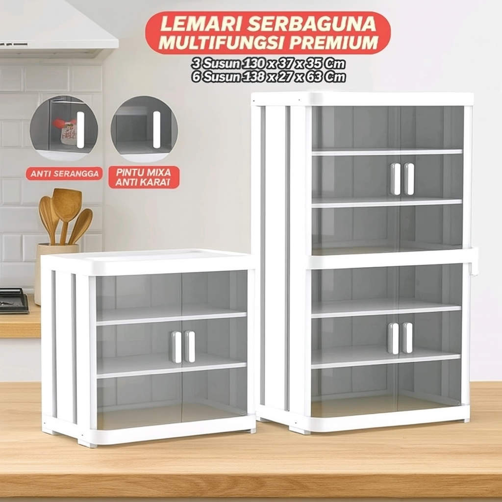Nandos Food Cabinet Bistro Lemari Penyimoanan Serbaguna Rak Lauk Tudung ...