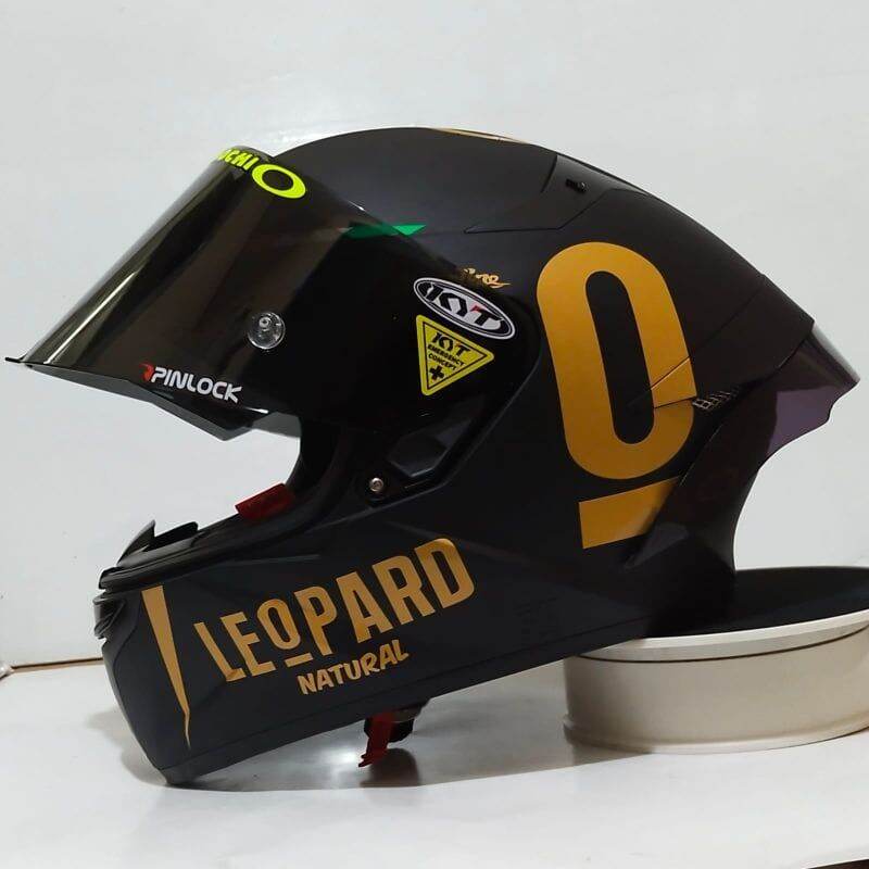 Helm Full Face KYT TT Course Black Doft Matt Hitam Doff Paket Ganteng ...